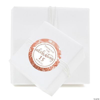 40 Glitzy Rose Gold Thank You/15 with Us | Oriental Trading