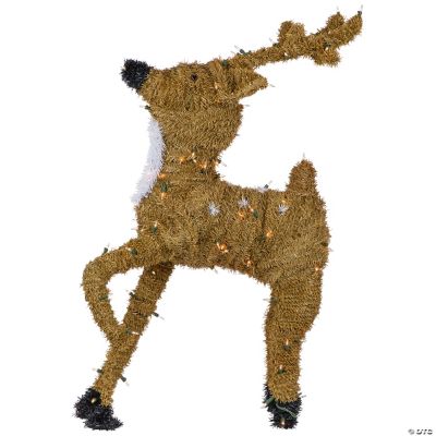 Pre-Lit Prancing Reindeer with Spots Outdoor Christmas Decoration ...