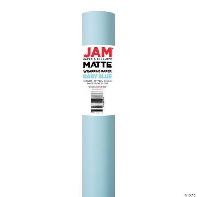 JAM PAPER Gift Wrap, Matte Wrapping Paper, 25 Sq Ft, Matte Light Baby ...