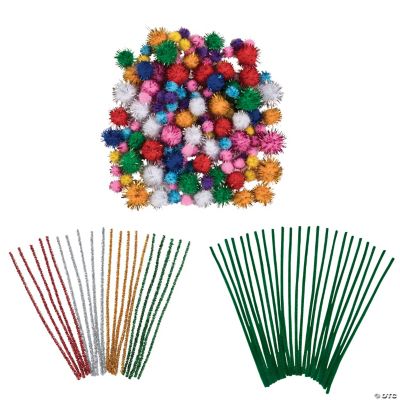 Bulk 250 Pc. DIY Christmas Tree Chenille Stem & Pom-Pom Kit | Oriental ...