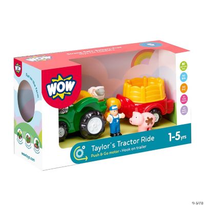 WOW Toys Taylor's Tractor Ride, Push & Go Toy Tractor | Oriental Trading