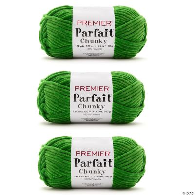 Multipack of 3 - Premier Parfait Chunky Yarn-Sour Apple | Oriental Trading