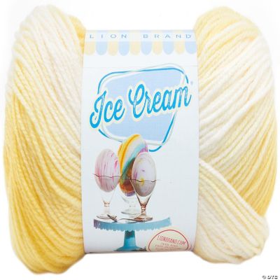 Lion Brand Ice Cream Yarn-Lemon Meringue | Oriental Trading