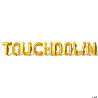 16 Inch Gold TOUCHDOWN Letter Balloon Banner | Oriental Trading