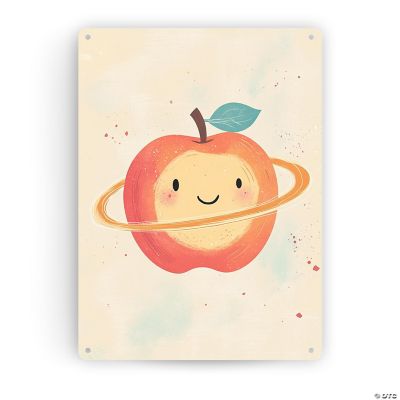 Planet Apple Metal Sign Wall Decor by Dancing Littles Jungle - Size ...