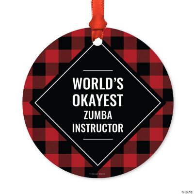 Metal Ornament Zumba Instructor Plaid | Oriental Trading