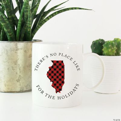 Red Buffalo Plaid Illinois Ceramic Mug | Oriental Trading