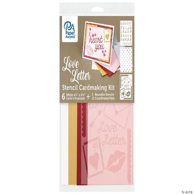 Cardmaking Kit with Stencils 27pc Love Letter | Oriental Trading