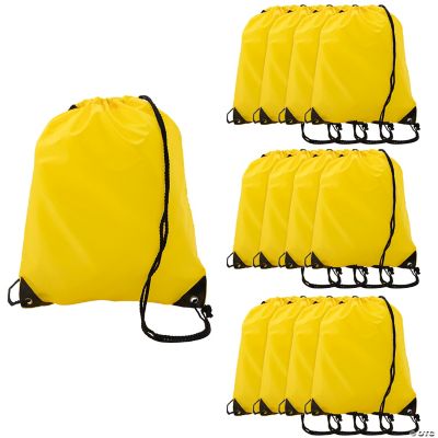 14 1/2" x 18" Large Yellow Drawstring Bags