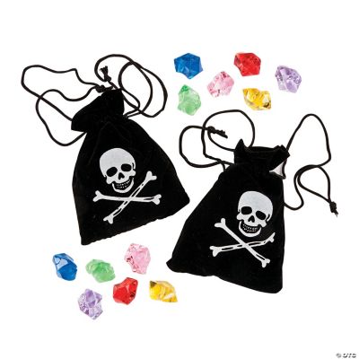 Pirate Drawstring Bags with Jewels - 12 Pc. | Oriental Trading