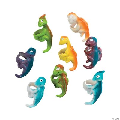 Vinyl Dinosaur Rings - 12 Pc. | Oriental Trading