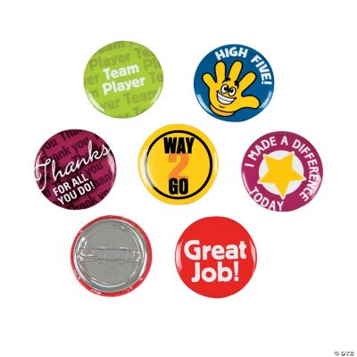 Bulk 48 Pc. Recognition Mini Buttons | Oriental Trading