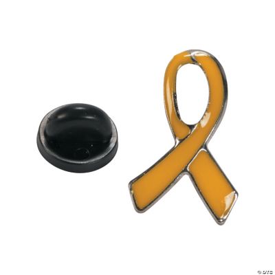 Yellow Awareness Ribbon Pins | Oriental Trading