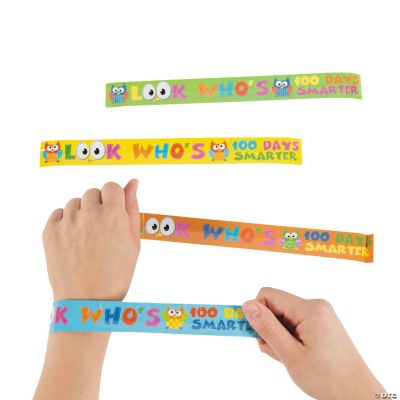 100th Day of School Slap Bracelets - Discontinued