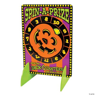 14 3/4" x 20" Halloween Spin the Jack-O'-Lantern Wood Prize Wheel ...
