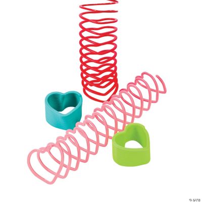 1 1/2" Mini Valentine's Day Heart-Shaped Magic Springs - 12 Pc.
