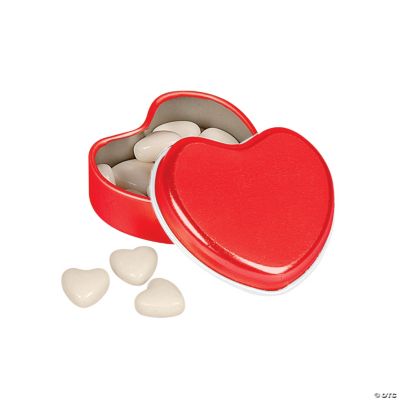Heart-Shaped Tins with Mints