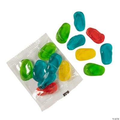 1 lb. Flip Flop Fruit-Flavored Gummy Candy Fun Packs - 20 Pc.