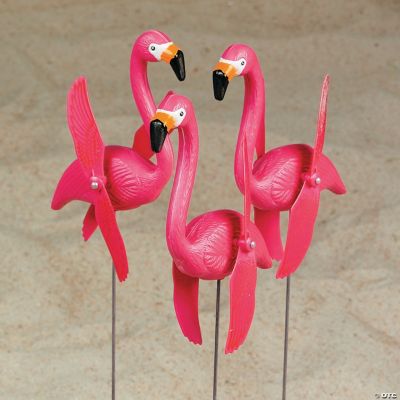 Twirling Flamingo Yard Signs - Outdoor Home Decor - 6 Pieces - 7 1/2 ...