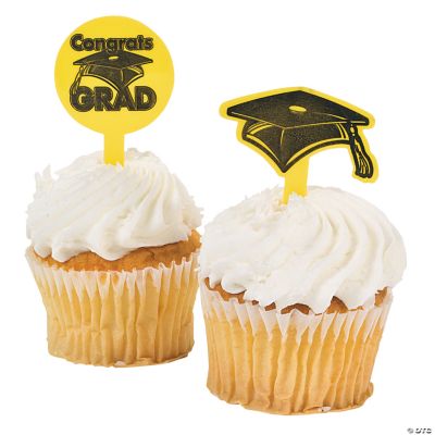 Yellow “Congrats Grad” Food Picks - Discontinued