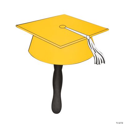 Yellow Graduation Cap Fans - Discontinued
