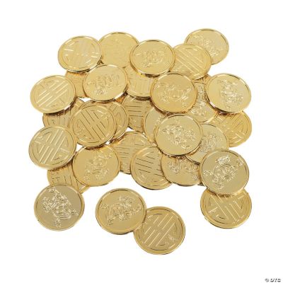 1 1/4" Bulk 144 Pc. Chinese New Year Dragon Goldtone Plastic Coins ...