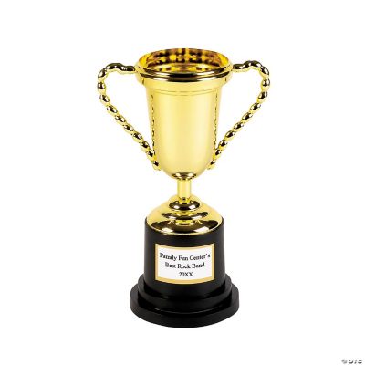 10" Personalized Large Gold Plastic Trophy | Oriental Trading