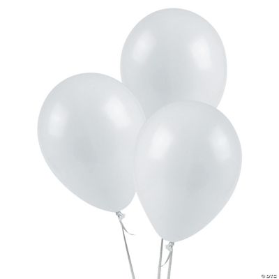 White 5" Latex Balloons