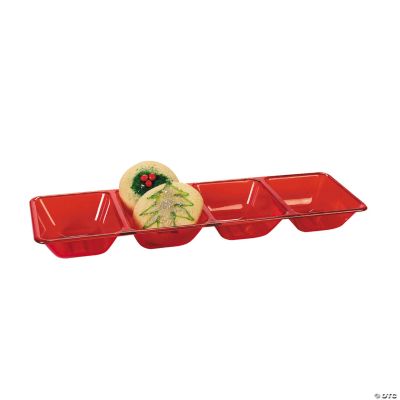 Red Four Compartment Tray - Discontinued