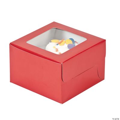 Red Cupcake Boxes - 12 Pc. | Oriental Trading