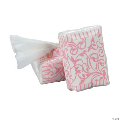 Pink Wedding Facial Tissue Packs - Discontinued