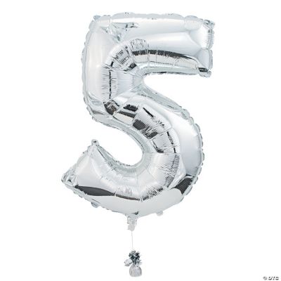5-Shaped 34" Mylar Number Balloon | Oriental Trading