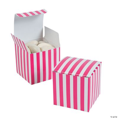 Hot Pink Striped Gift Boxes - Discontinued