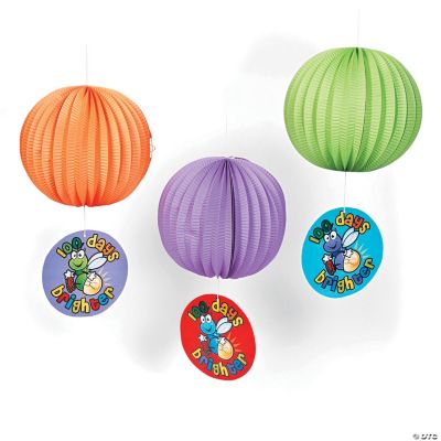 100th Day of School Brighter Lightning Bug Hanging Paper Lanterns ...