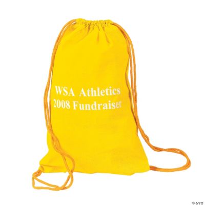 Yellow Personalized Drawstring Backpacks - Discontinued