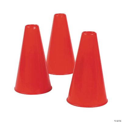 8" Red Team Spirit Handheld Plastic Megaphones - 12 Pc.