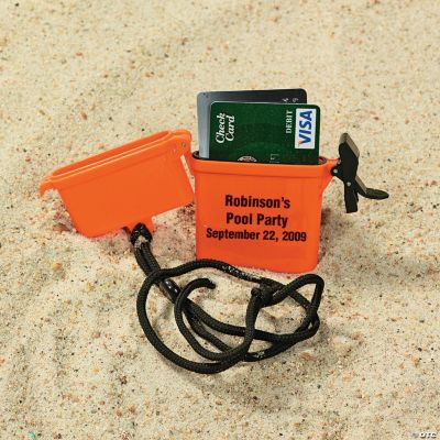 Personalized Beach Safe Containers - Orange - Discontinued