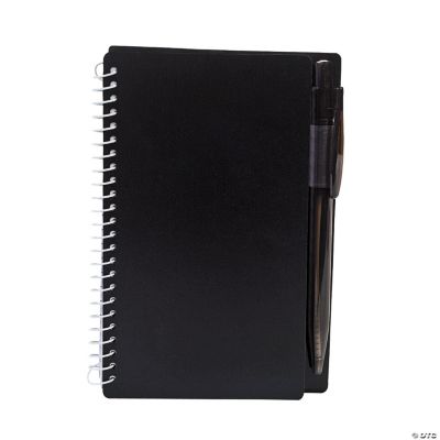 Black Spiral Notebooks with Pens | Oriental Trading