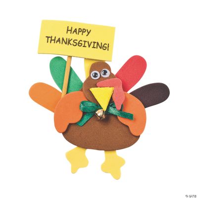 Foam Turkey Magnet Craft Kit - Makes 12