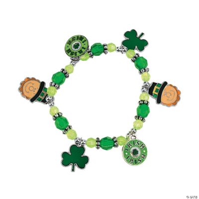 St. Patrick's Day Charm Bracelet Craft Kit - Makes 12 | Oriental Trading