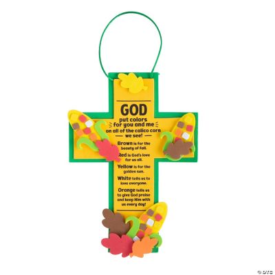 6 1/2" x 9" Religious The Legend of the Calico Corn Cross Sign Craft ...