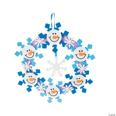 Snowmen Wreath Craft Kit- Makes 12 | Oriental Trading