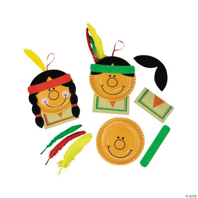 Paper Plate Native Americans Craft Kit - Discontinued