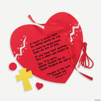 Forgiveness Heart Craft Kit - Oriental Trading - Discontinued