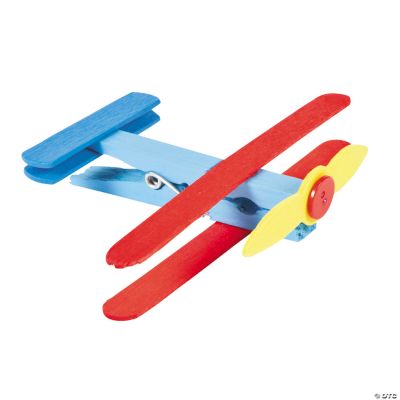 Clothespin Airplane Craft Kit - Oriental Trading