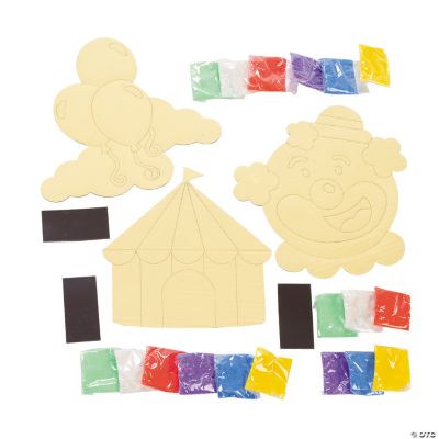 Carnival Shapes Sand Art Magnet Craft Kit - Oriental Trading