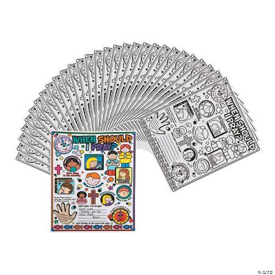 Color Your Own When Should I Pray Posters - 30 Pc. | Oriental Trading