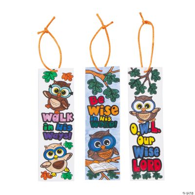 Color Your Own Wise Owl Bookmarks - Discontinued