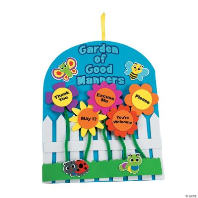 Garden of Good Manners Sign Craft Kit - Oriental Trading
