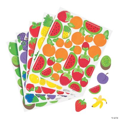 500 Fabulous Foam Self-Adhesive Fruit Shapes - Craft Supplies - 500 ...